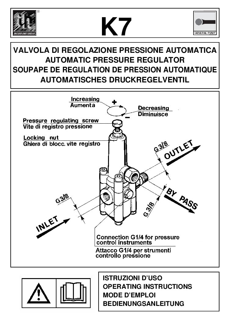 Interpump K72 Unloader Valve
